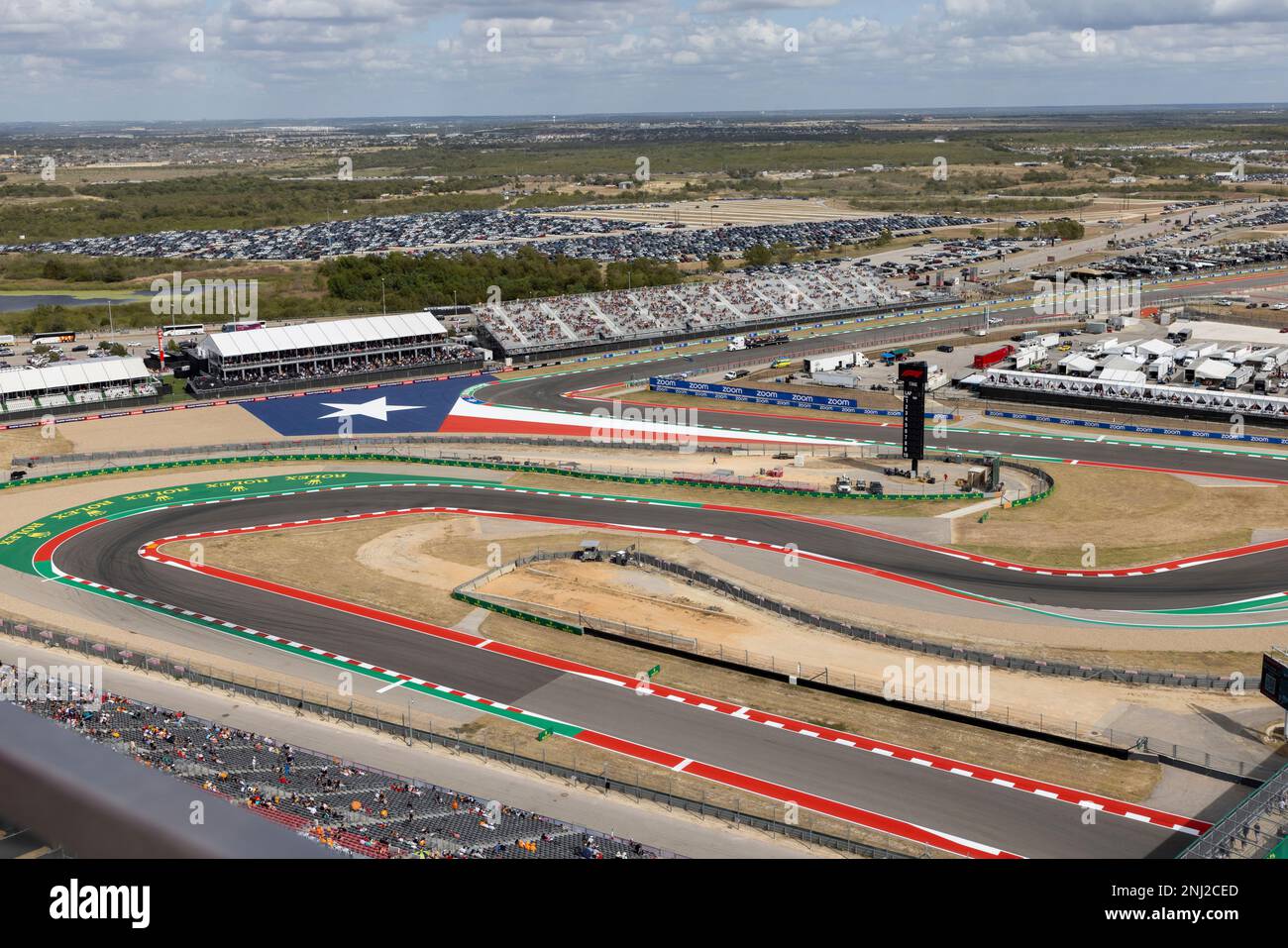 AUSTIN, TX - OCTOBER 23: turns 12 through 15 as viewed from the COTA ...