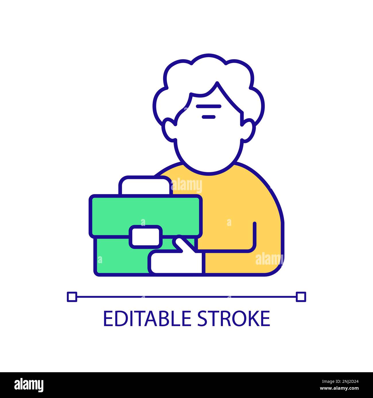 Elderly career Stock Vector Images - Alamy