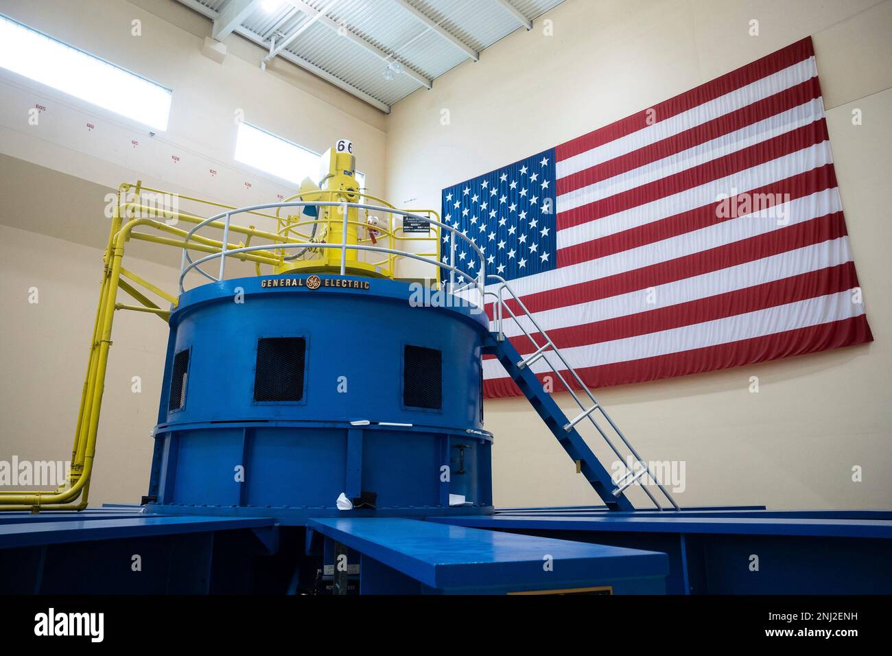 A hydraulic turbine is seen at the Lower Granite Dam on the Snake River ...