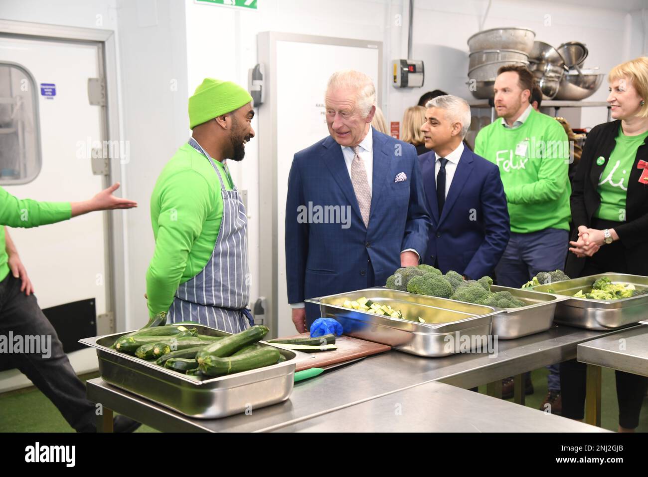 King Charles III during a visit to The Felix Project in Poplar, East ...