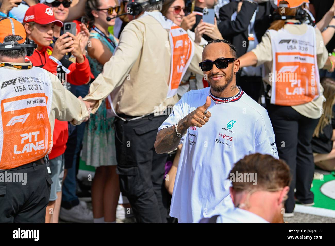 AUSTIN, TX - OCTOBER 23: Mercedes AMG Petronas Motorsport driver Lewis ...