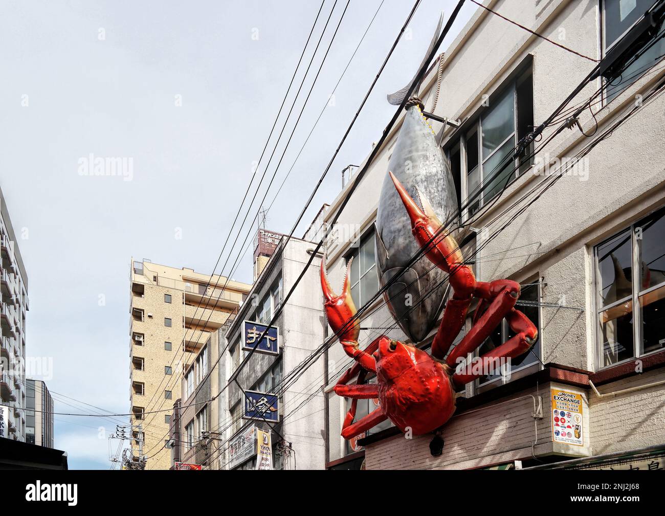 Tokyo, Japan - Sept, 2017: Taraba red crab statue, large statue and ...