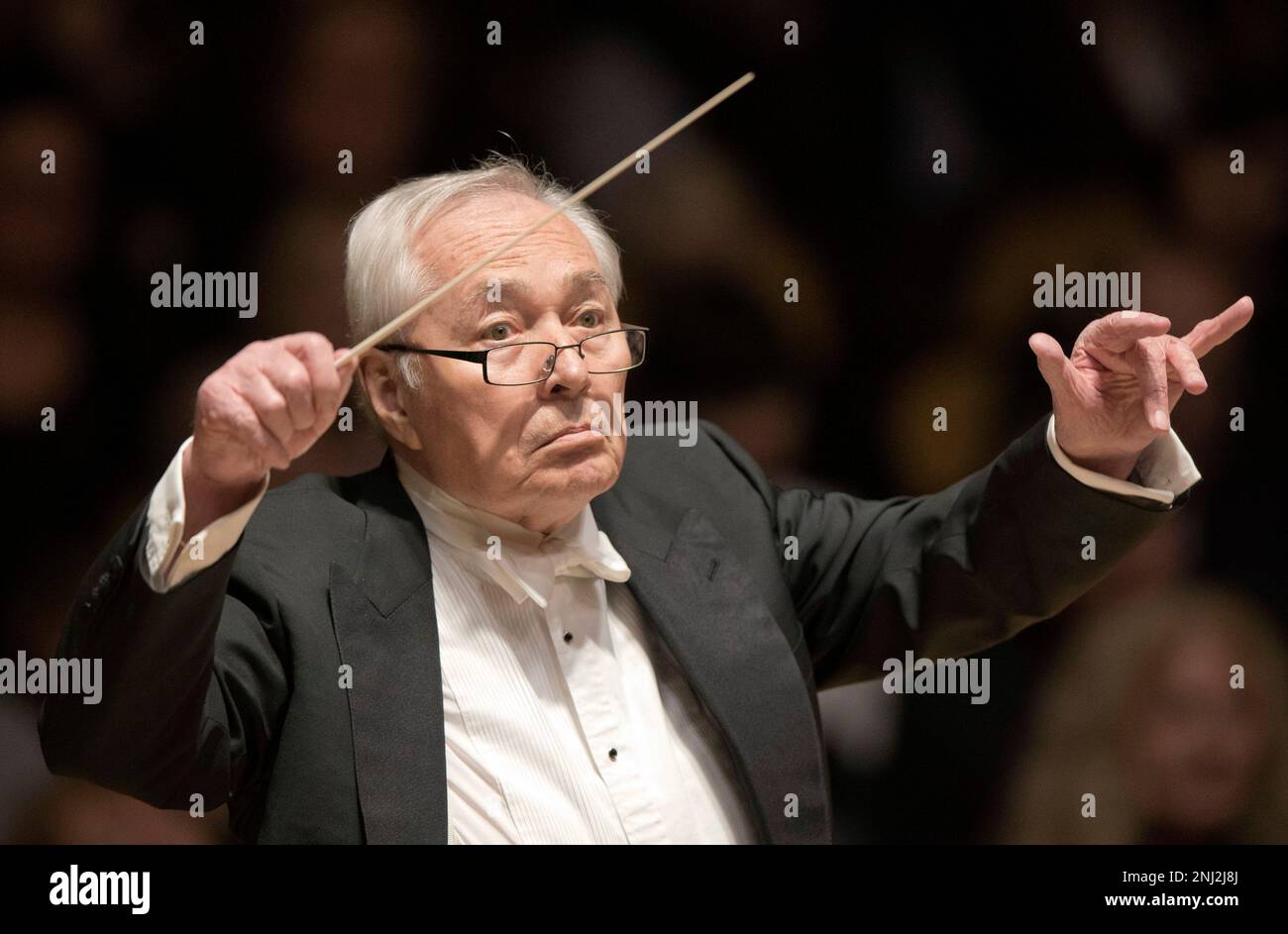 FILE - Czech conductor Libor Pesek conducts during a concert with Czech ...