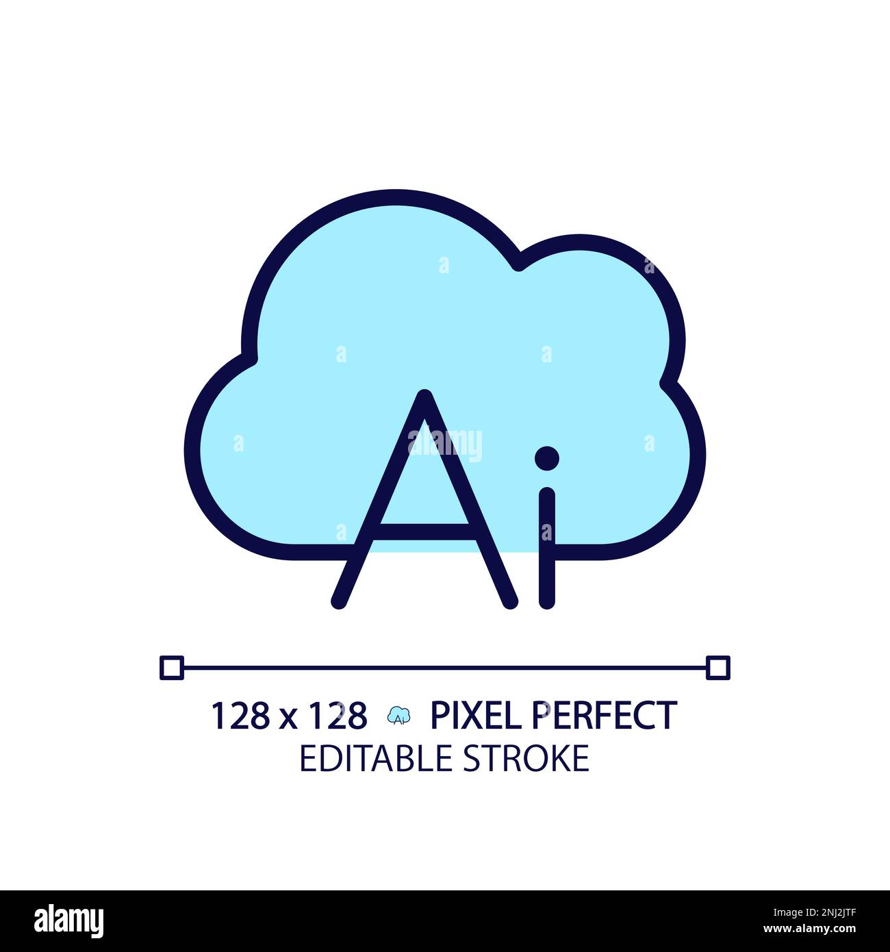 Cloud based AI pixel perfect RGB color icon Stock Vector Image & Art ... Cloud based AI pixel perfect RGB color icon Stock Vector Image & Art ...