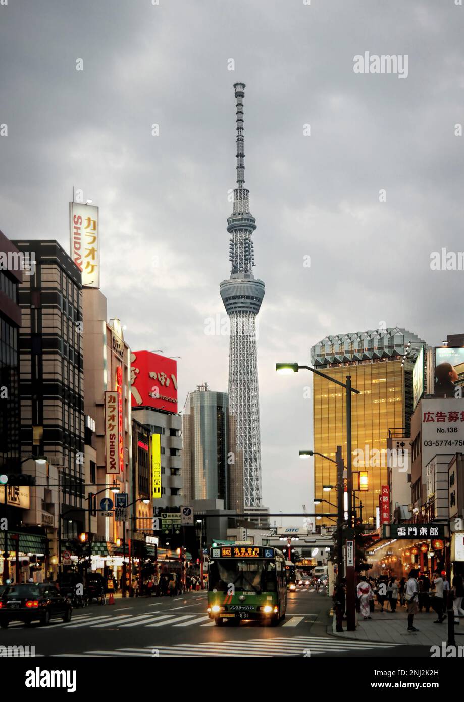 Tokyo, Japan - Sept, 2017: View of the famous Tokyo Skytree from ...