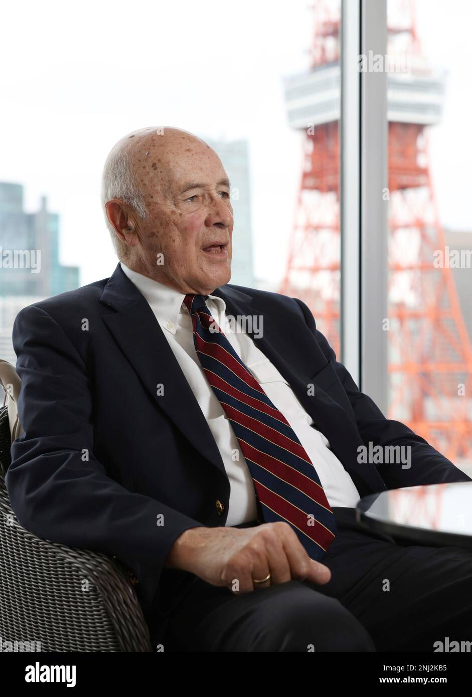 Joseph Nye, an American political scientist, speaks during an interview ...
