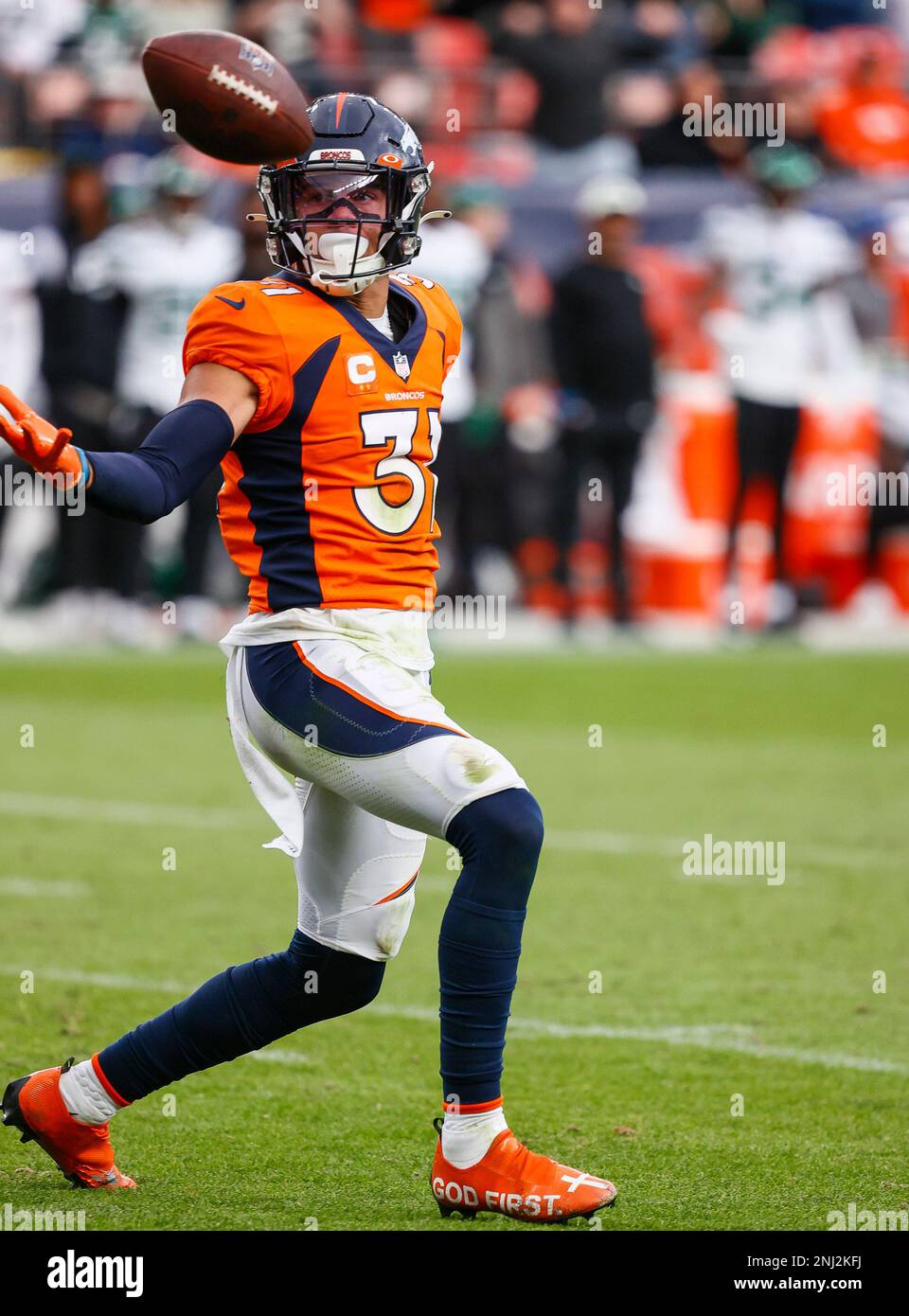 October 23, 2022: Denver Broncos safety Justin Simmons (31) cant come ...