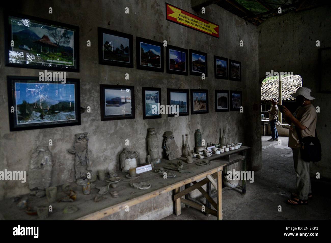 Local tourists during visit at the house of memory in the slope of ...