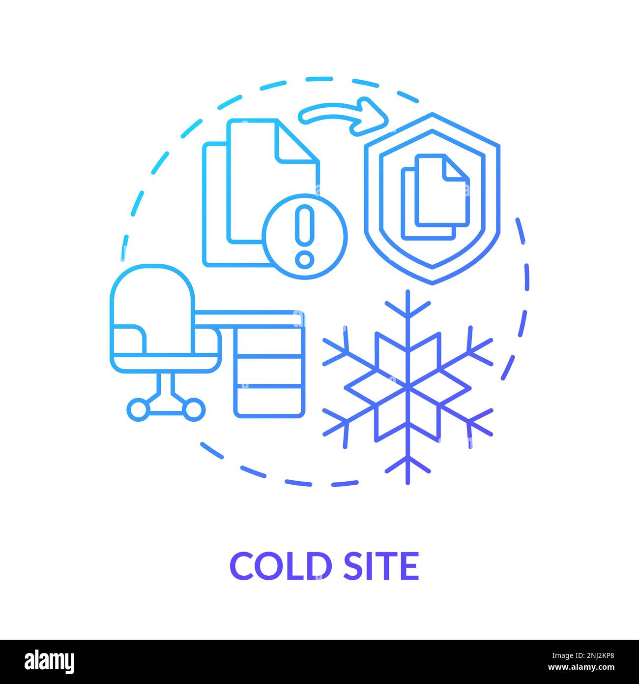 Cold site blue gradient concept icon Stock Vector Image & Art - Alamy