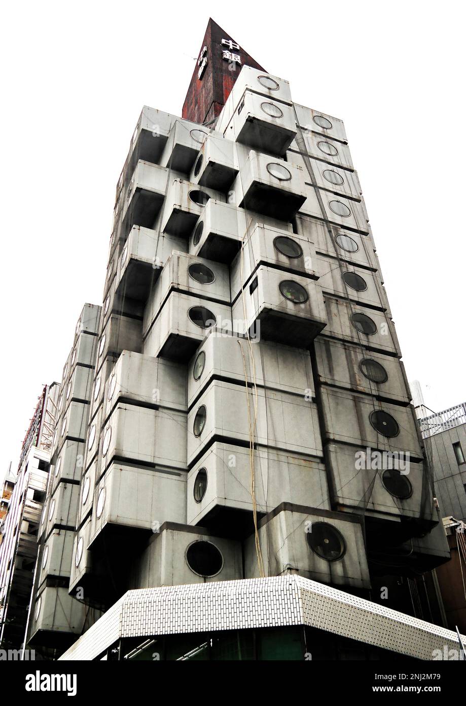 Tokyo, Japan - Sept, 2017: Nakagin Capsule Tower building created in ...