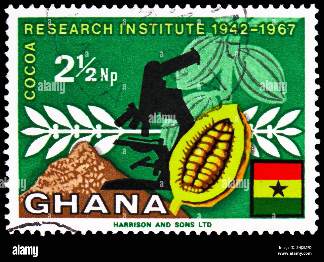 MOSCOW, RUSSIA - FEBRUARY 15, 2023: Postage stamp printed in Ghana ...