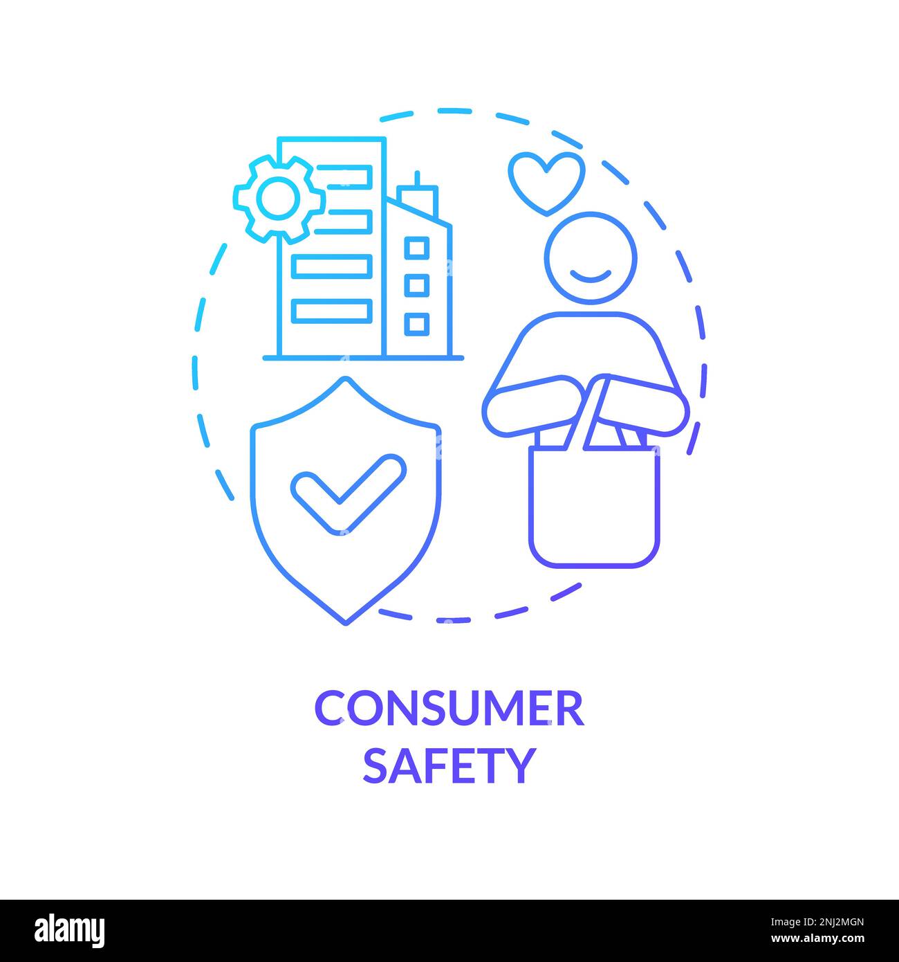 Consumer safety blue gradient concept icon Stock Vector Image & Art - Alamy