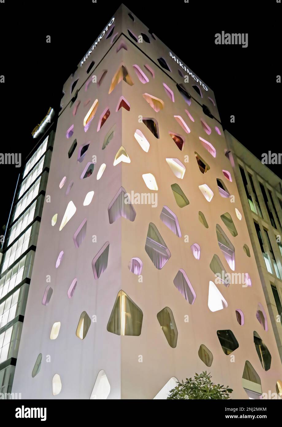 Tokyo, Japan - Sept, 2017: The Mikimoto Ginza flagship store in Tokyo ...