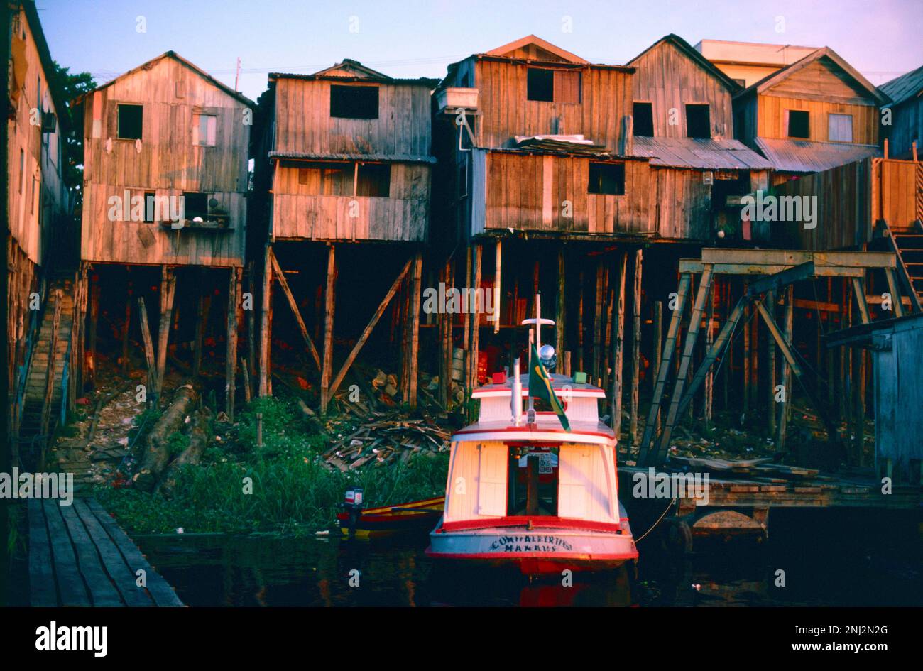 Waterfront houses, Manaus, Amazonas, Brazil (1985 Stock Photo - Alamy