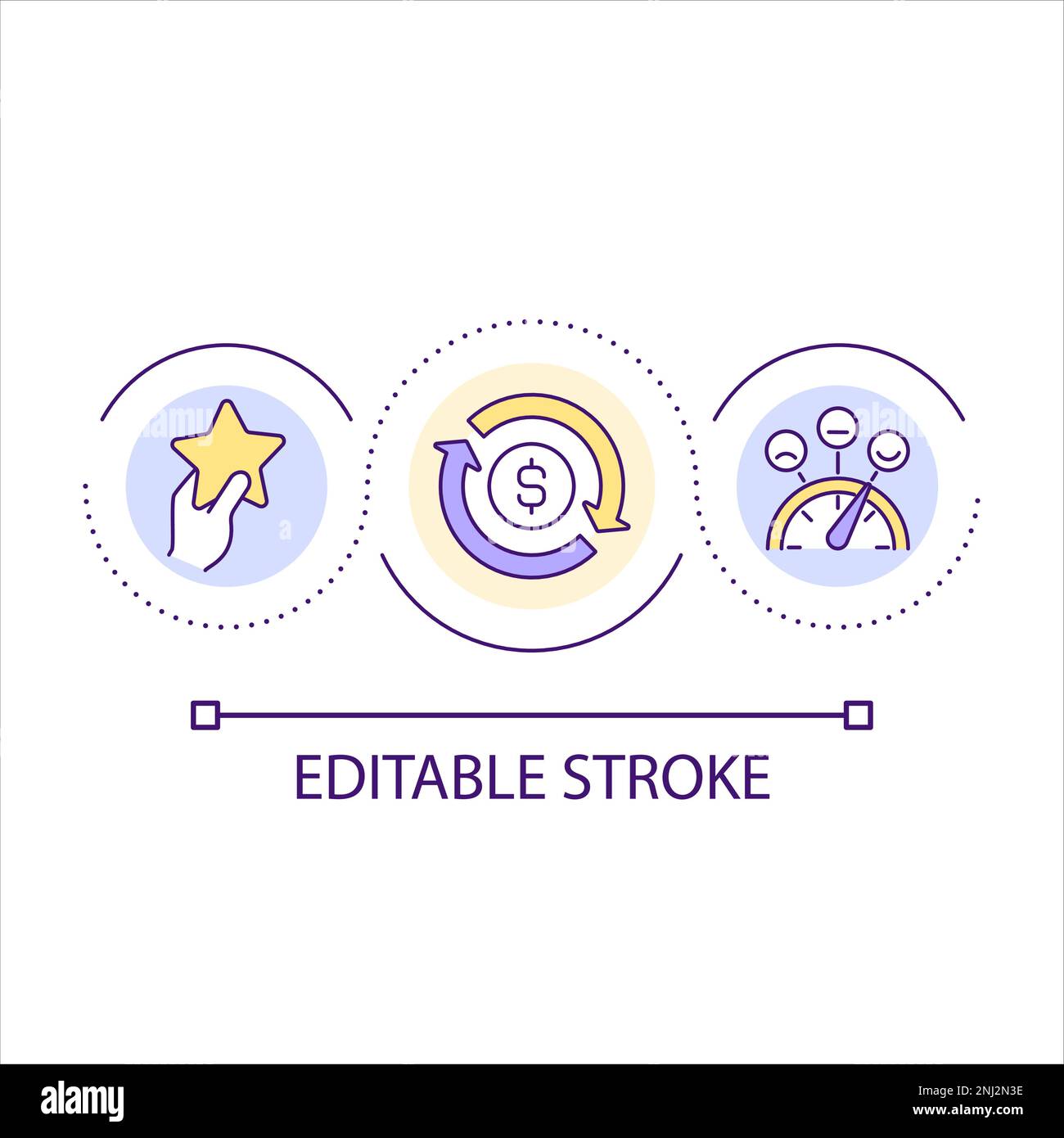 Company service evaluation loop concept icon Stock Vector Image & Art ...