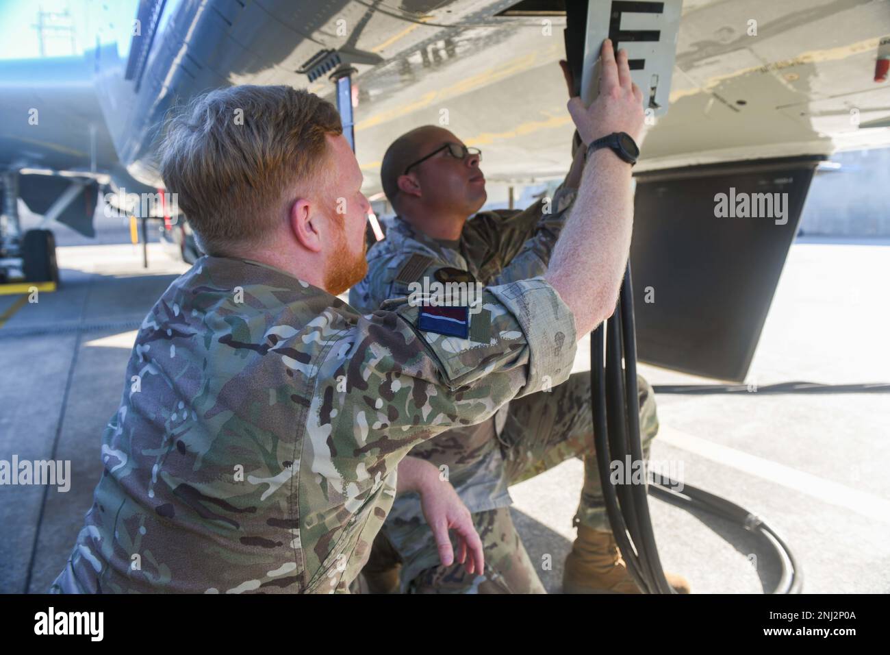 Royal Air Force Cpl. Adam Thompson, maintainer attached to the 51st ...