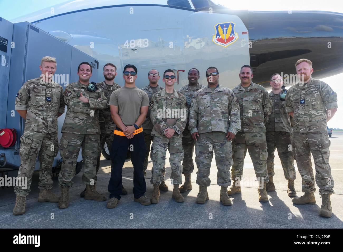 Royal Air Force aviators from the 51st Squadron at RAF Waddington ...