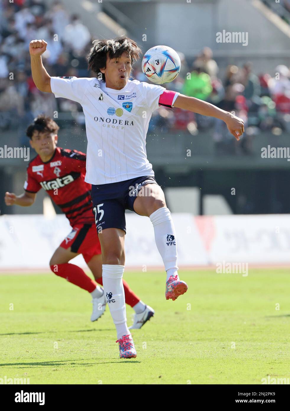 Japanese footballer Shunsuke Nakamura of Yokohama FC takes part in an ...