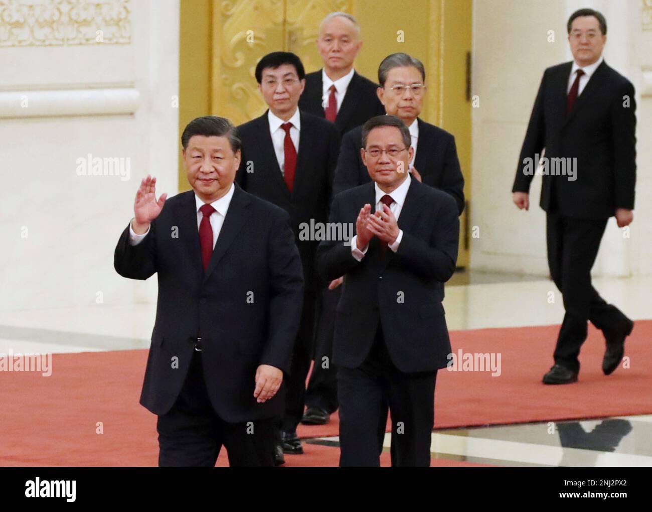 Seven members of China's Communist Party leadership including President ...