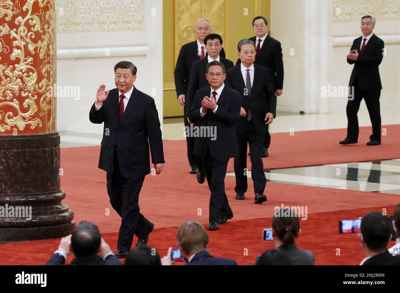 Seven members of China's Communist Party leadership including President ...