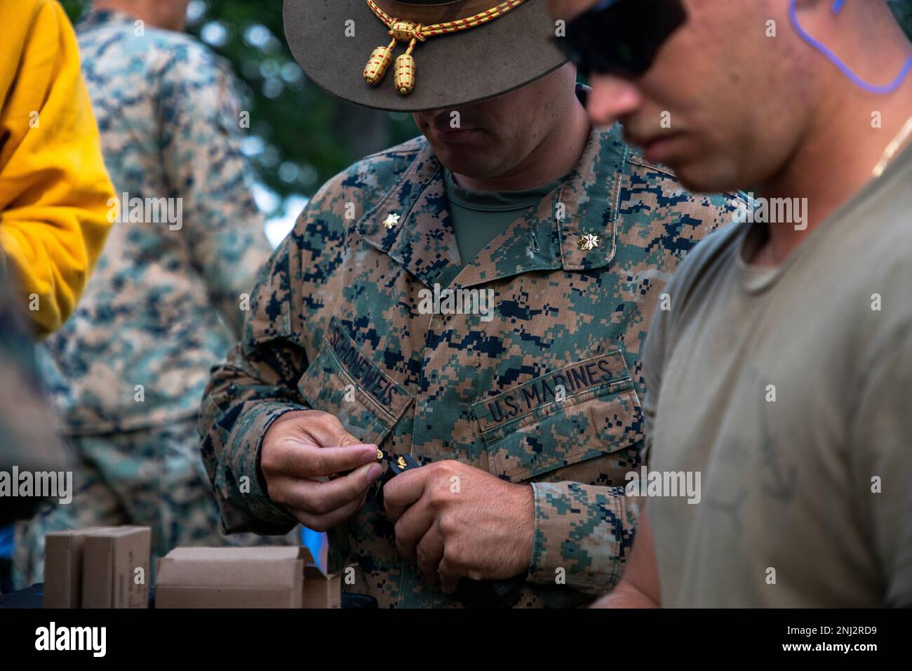 U.S. Marine Corps Maj. Matthew Schoneweis, with the Marine Corps ...