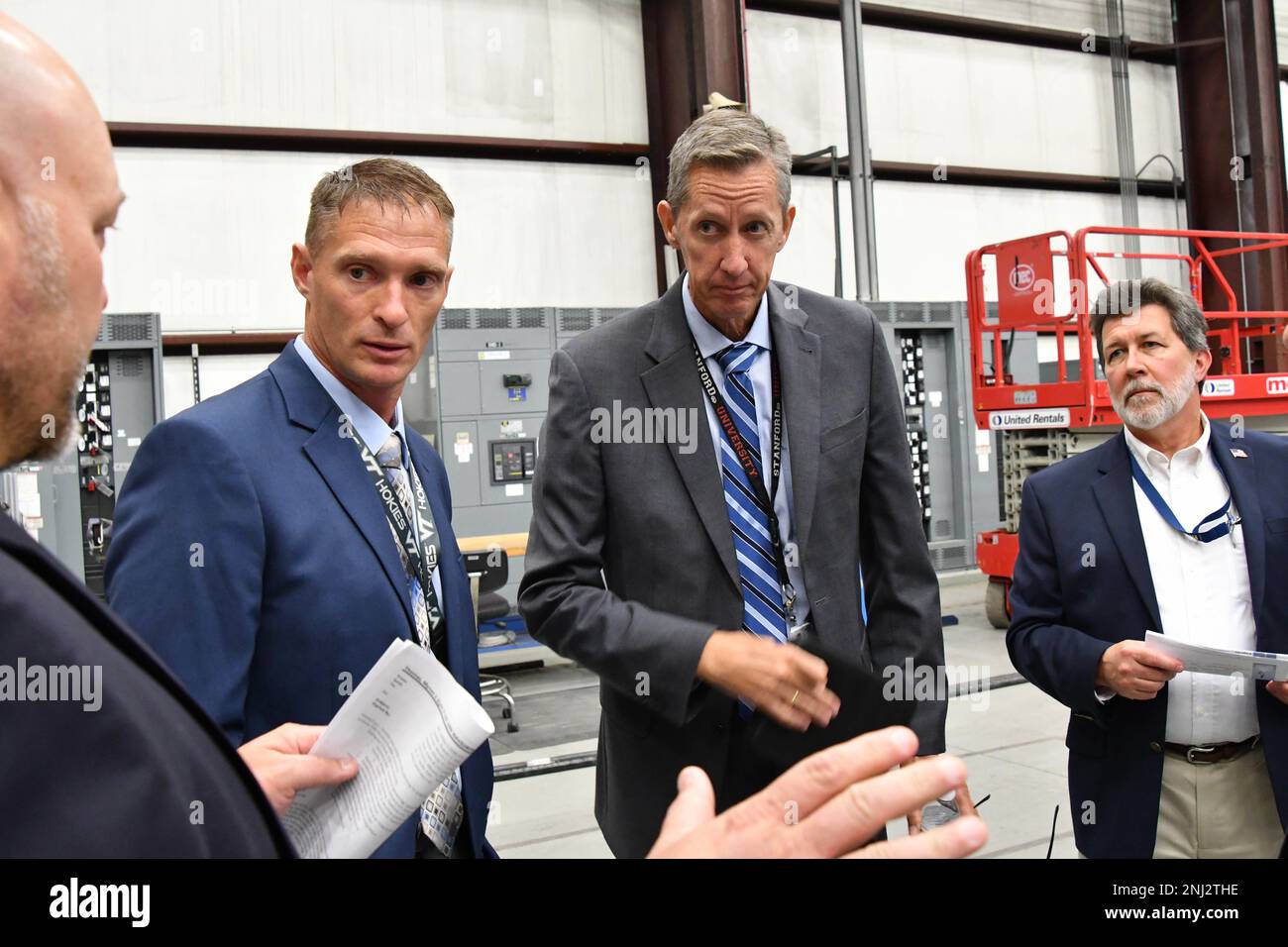 Mechanical engineer Lyn Thomas, left, updates Deputy Assistant ...