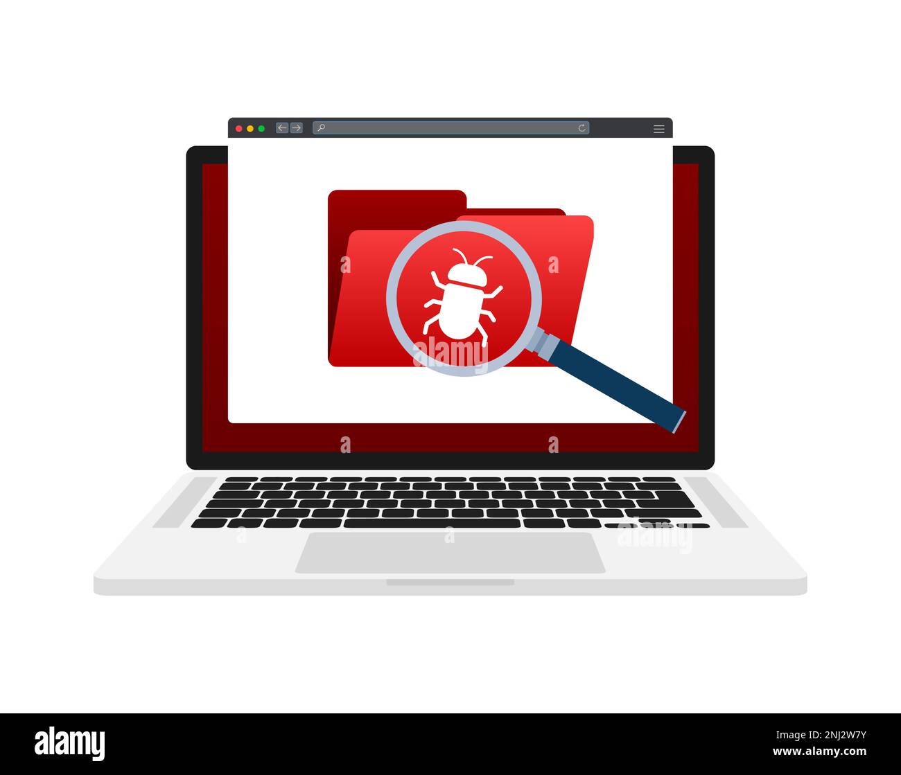 Computer Virus Detection Searching Bugs Data Protection Magnifier