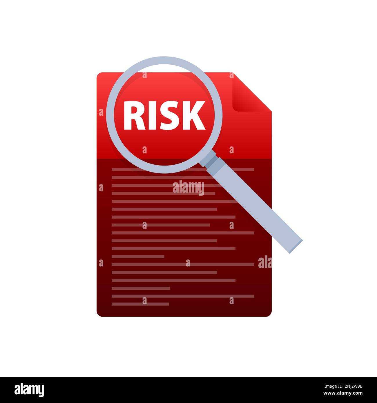 Magnify glass of risk. Risk Management icon Stock Vector Image & Art ...