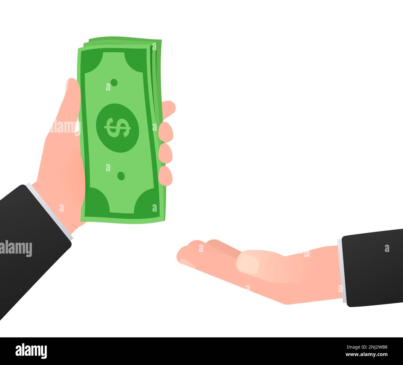 Hand Holding Cash. Pay for something. Paying Cash. Money payment Stock ...