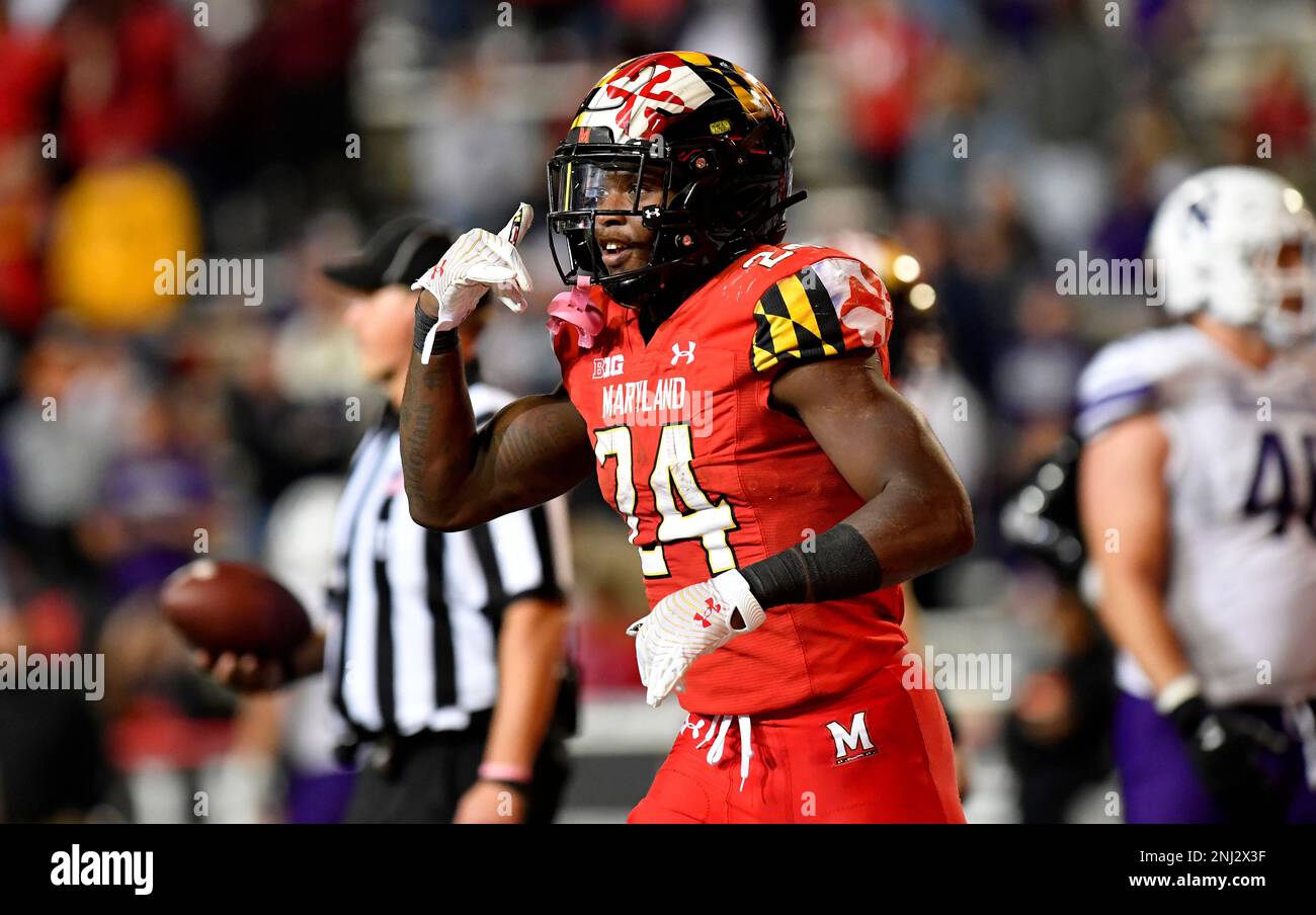 COLLEGE PARK, MD - OCTOBER 22: Maryland running back Roman Hemby (24 ...