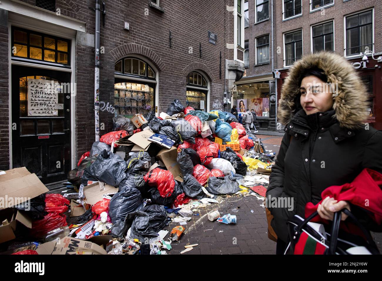 AMSTERDAM - Garbage piles up during a strike by municipal officials ...
