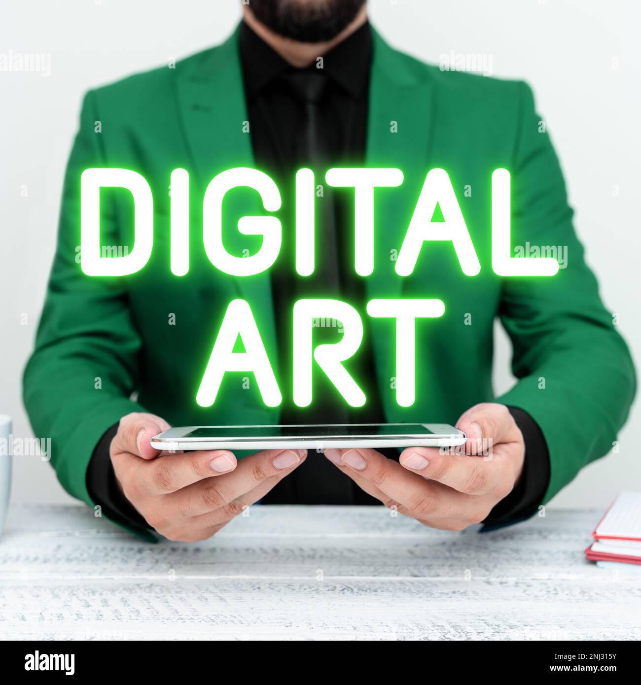 Conceptual display Digital Art. Business showcase use of skill and ...