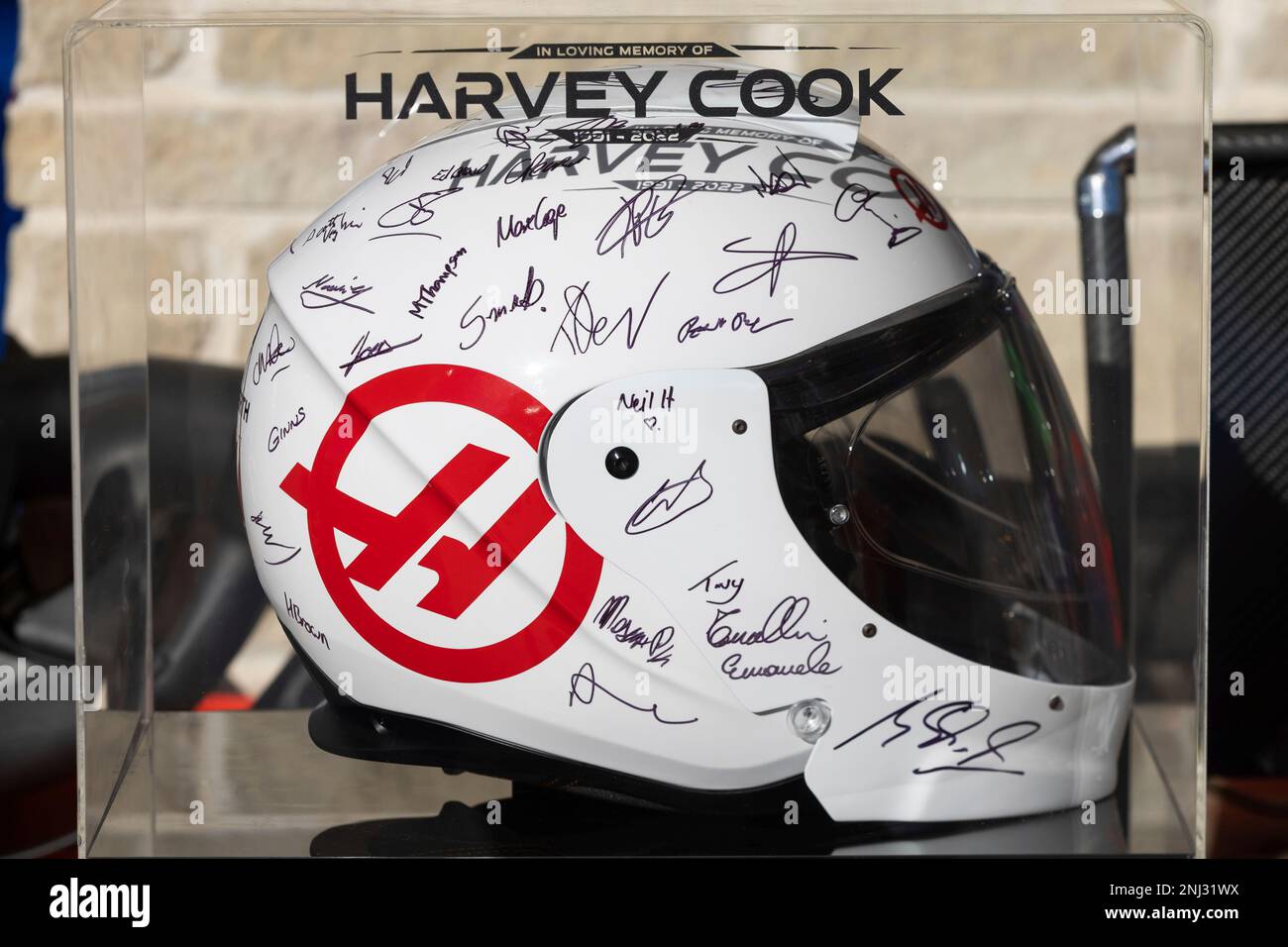 AUSTIN, TX - OCTOBER 21: a signed helmet In Loving Memory of Harvey ...