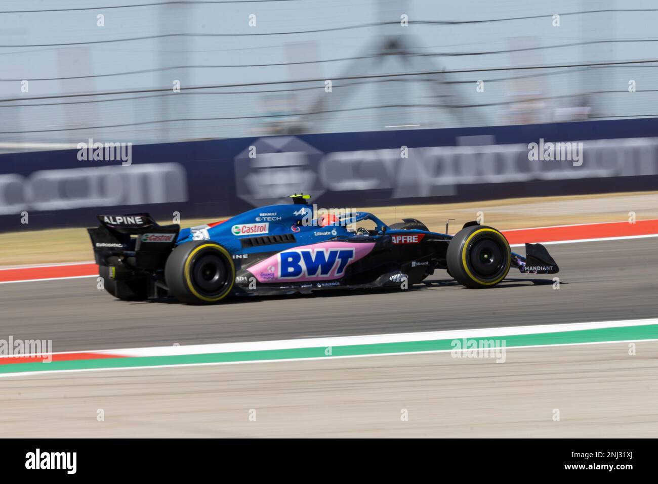AUSTIN, TX - OCTOBER 21: Alpine driver Estabon Ocon (31) of Team France ...