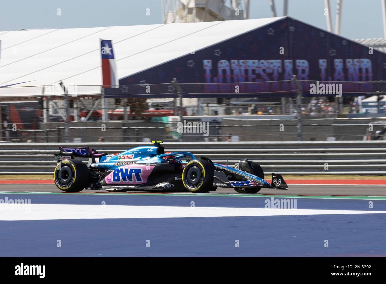 AUSTIN, TX - OCTOBER 21: Alpine driver Estabon Ocon (31) of Team France ...