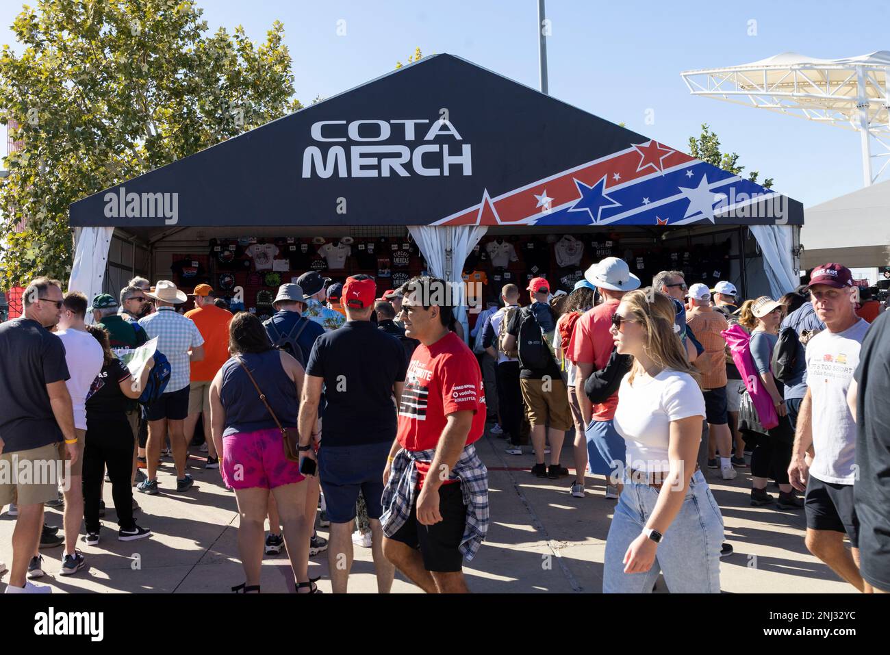 AUSTIN, TX - OCTOBER 21: Circuit of the Americas fans waiting to ...