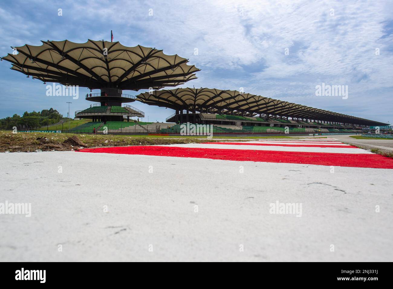 SEPANG, SGR - OCTOBER 20: General view of the Grandstand of the ...