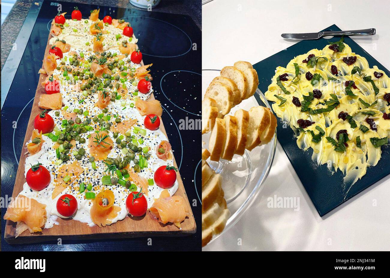 A cream cheese board, left, and a butter board. Butter boards, the ...