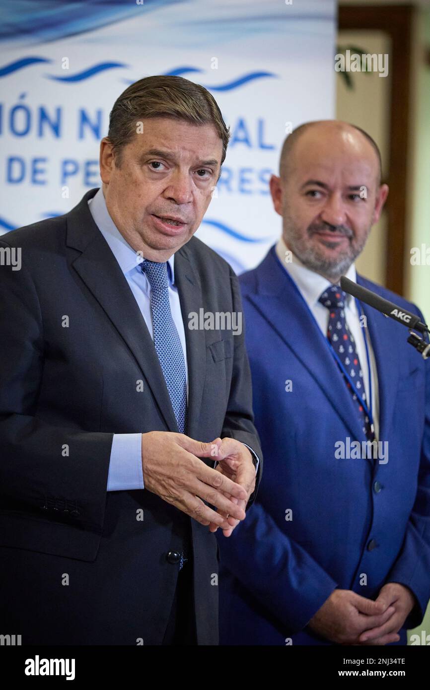 The Minister of Agriculture, Fisheries and Food, Luis Planas, speaks at ...