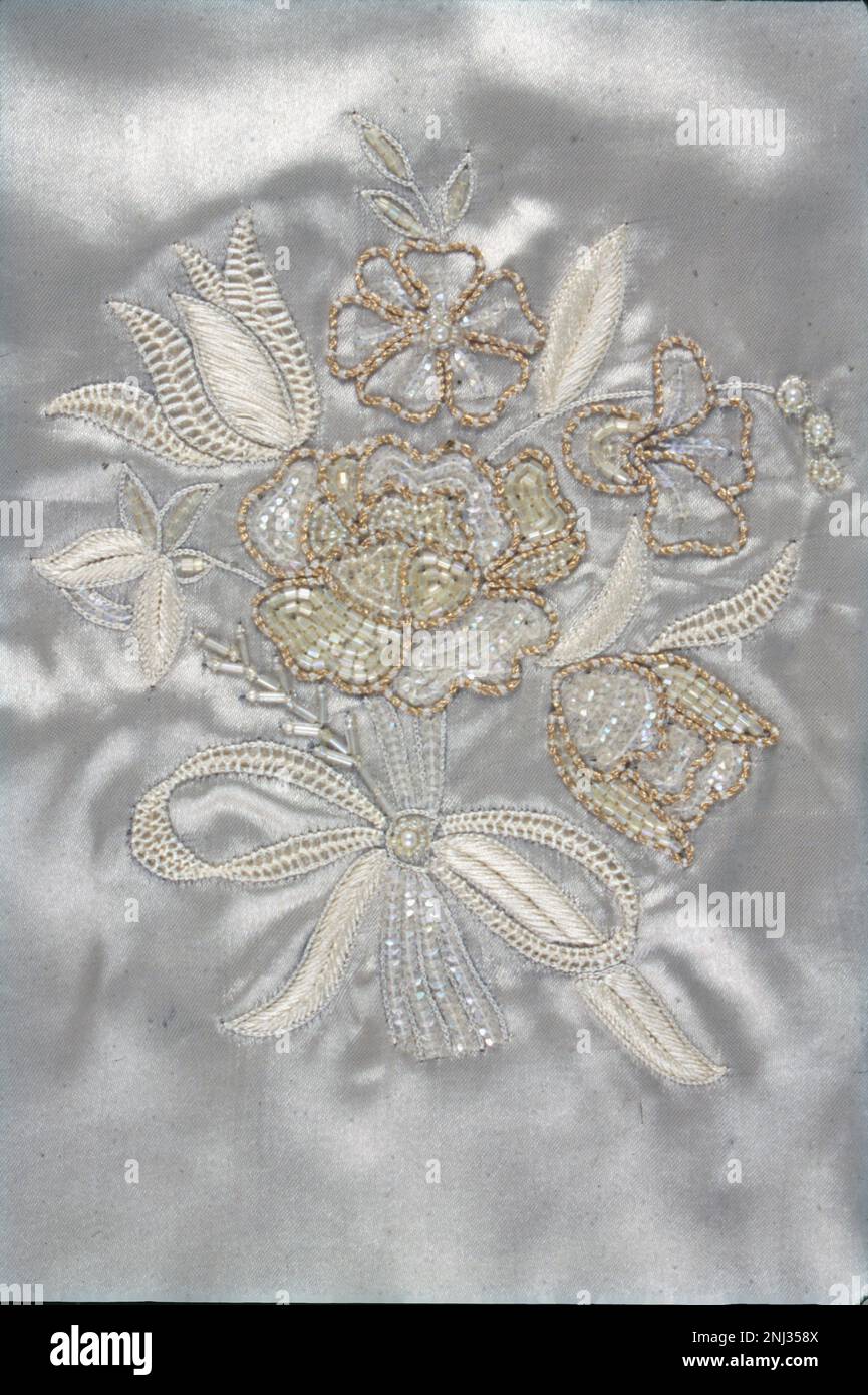 Aari work flower design hi-res stock photography and images - Alamy