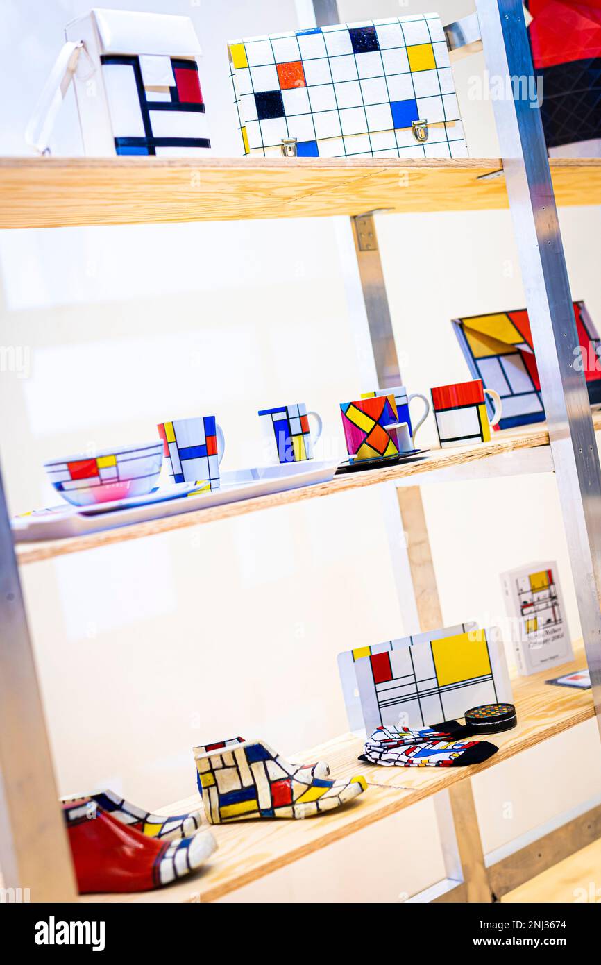Wolfsburg, Germany. 22nd Feb, 2023. Exhibits from the exhibition "Re-Inventing Piet. Mondrian ...