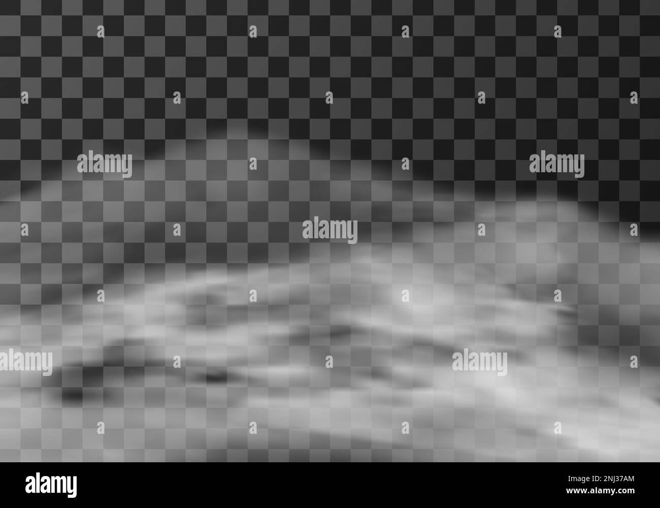 Fog or smoke realistic texture vector illustration. White steam cloud ...