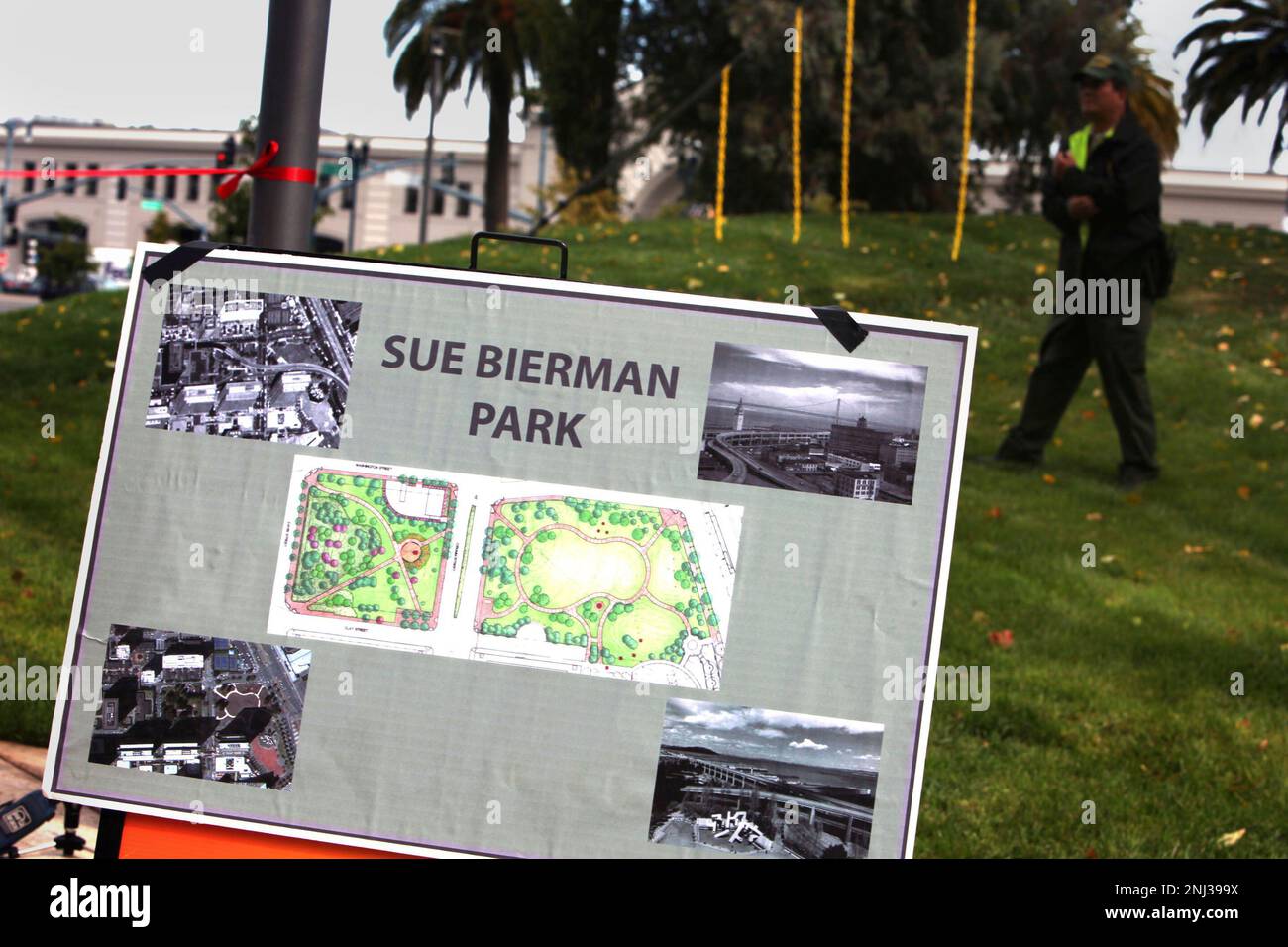 A map showing Sue Bierman park during the celebration of the grand ...