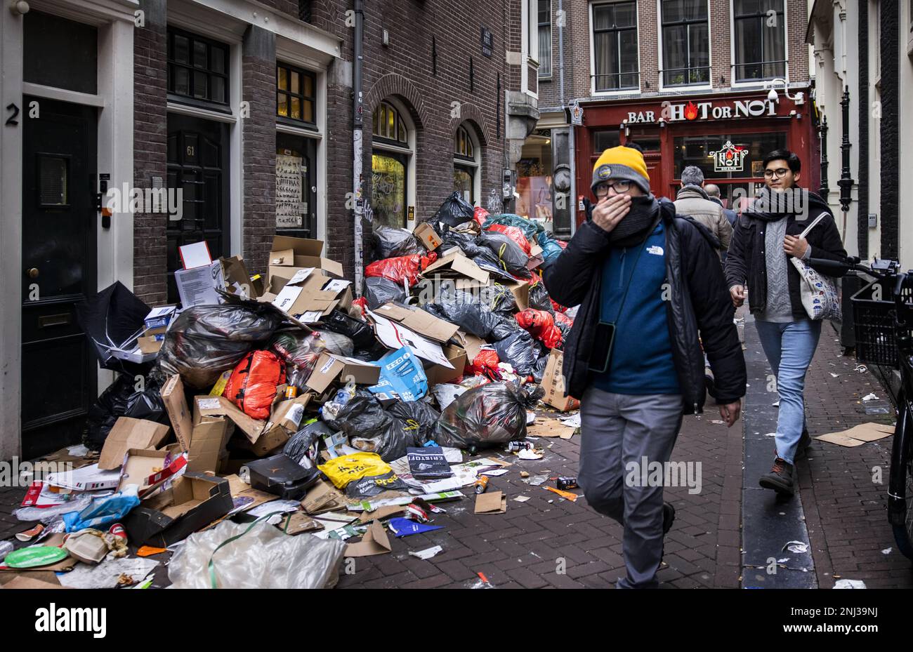 AMSTERDAM - Garbage piles up during a strike by municipal officials ...