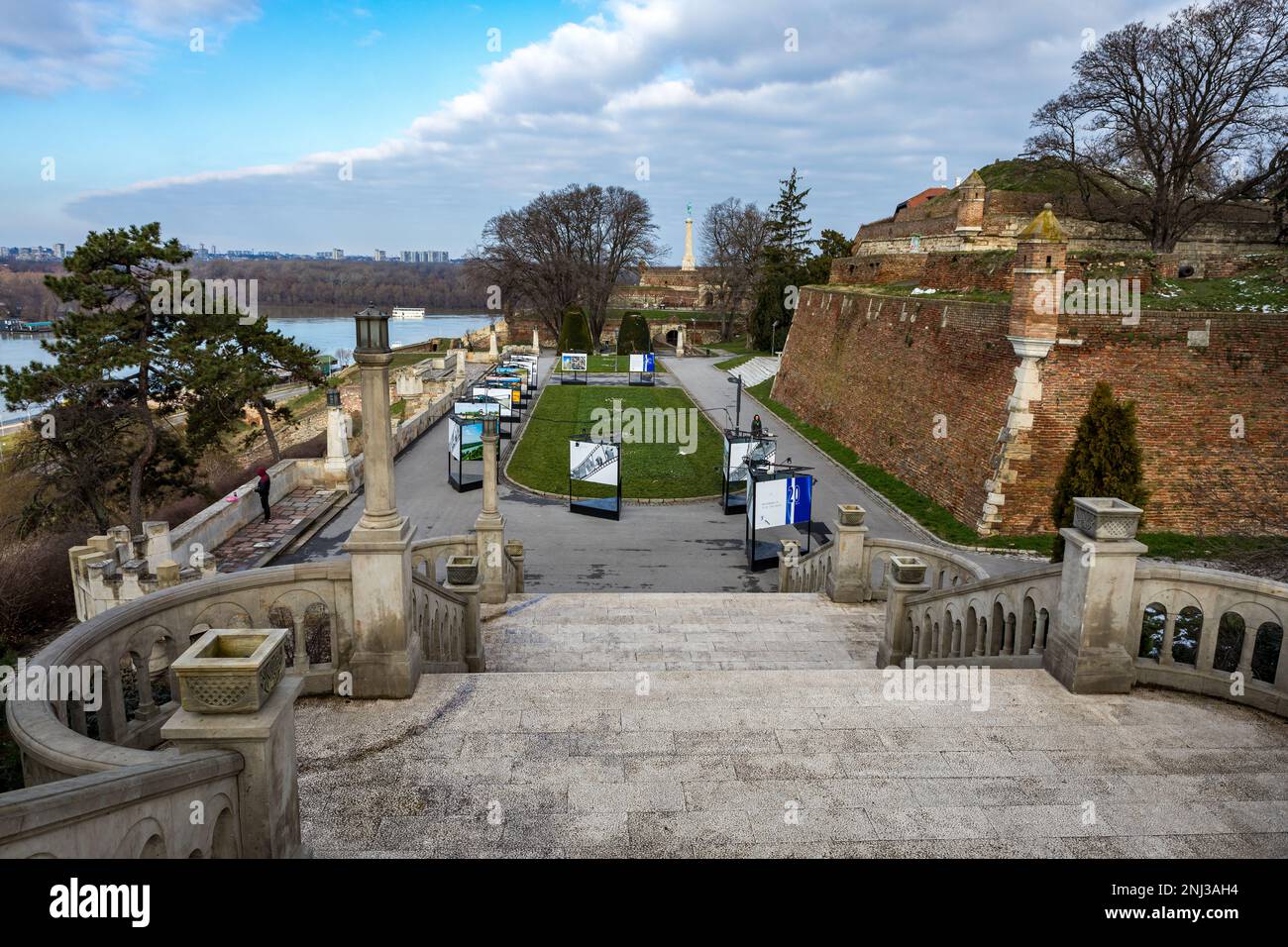 Kalemegdan fortress and Victor monument Belgrade. Serbia Stock Photo ...