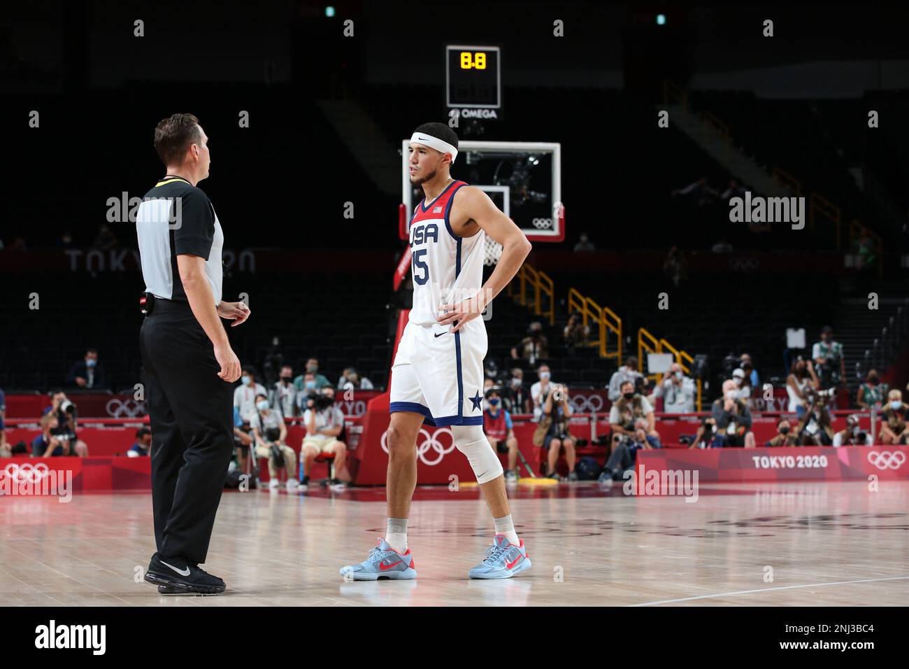 AUG 7, 2021: Devin Booker of United States in the Men's Basketball Gold ...