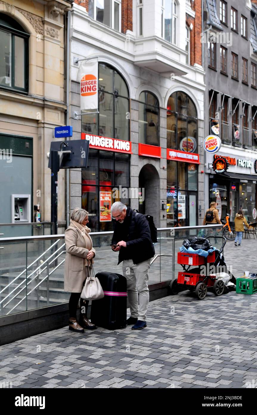 Copenhagen/Denmark/22 Febraury 2023/ Burger king fast food chain ...