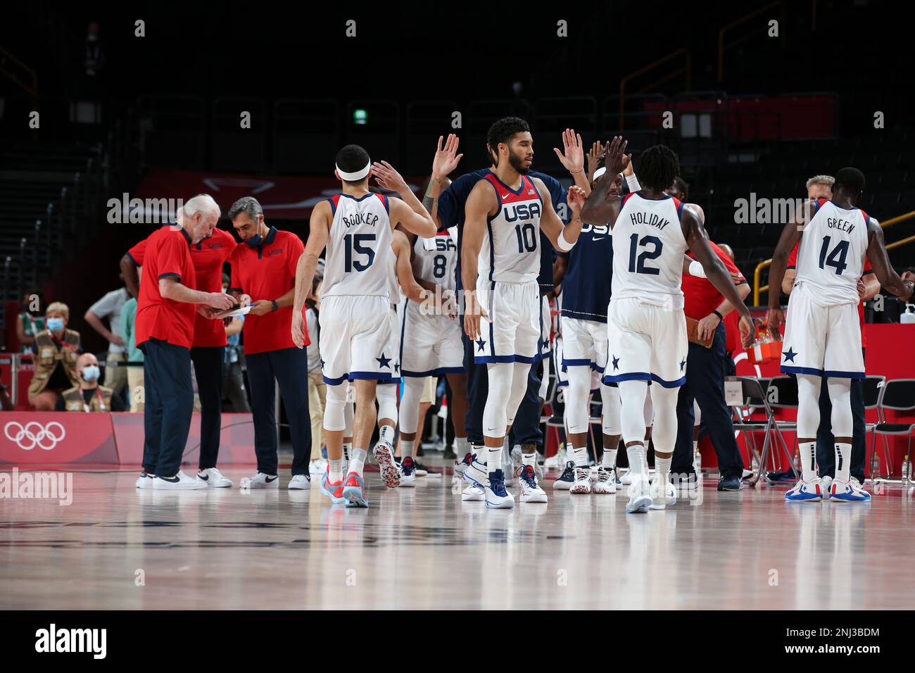 AUG 7, 2021: Jayson Tatum of United States in the Men's Basketball Gold ...
