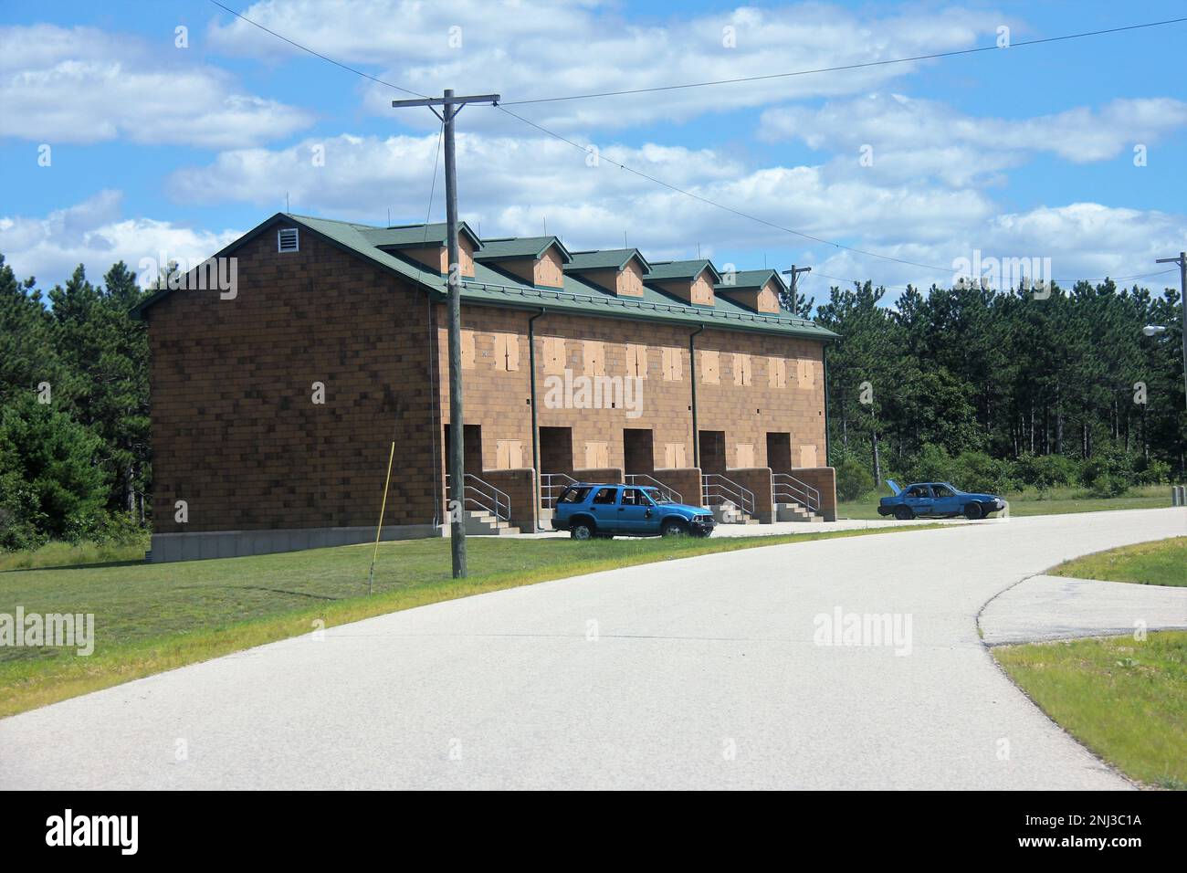An exterior view of an area of the Fort McCoy Combined Arms Collective ...