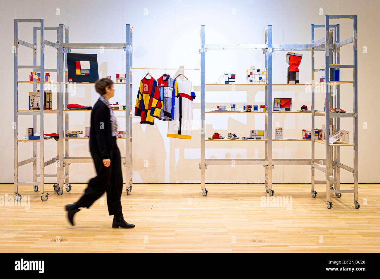 Wolfsburg, Germany. 22nd Feb, 2023. Exhibits from the exhibition "Re-Inventing Piet. Mondrian ...